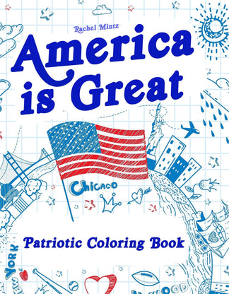 America is Great - Easy Patriotic Coloring Book, Large Patriotic Image ...