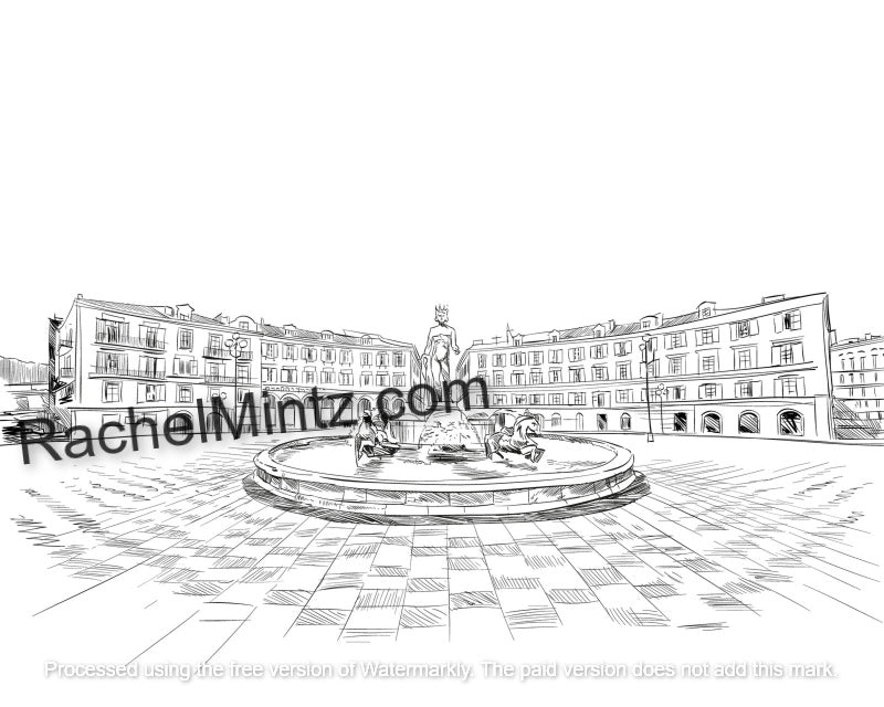 Backpacking Europe - Famous Urban Landscapes, PDF Coloring Book - Euro ...