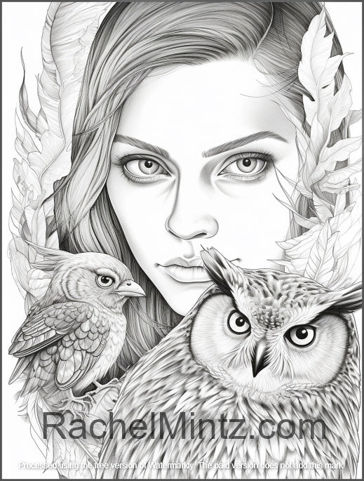 Beastly Beautiful - Grayscale Coloring Book Gorgeous Portraits and Wil ...