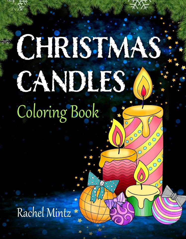Christmas Candles Coloring Book - Christmas Lights Decorations & Quote ...