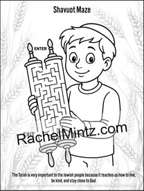 Giant Shavuot Activity Book - Fun & Engaging For Kids Ages 6+ (PDF Pri ...
