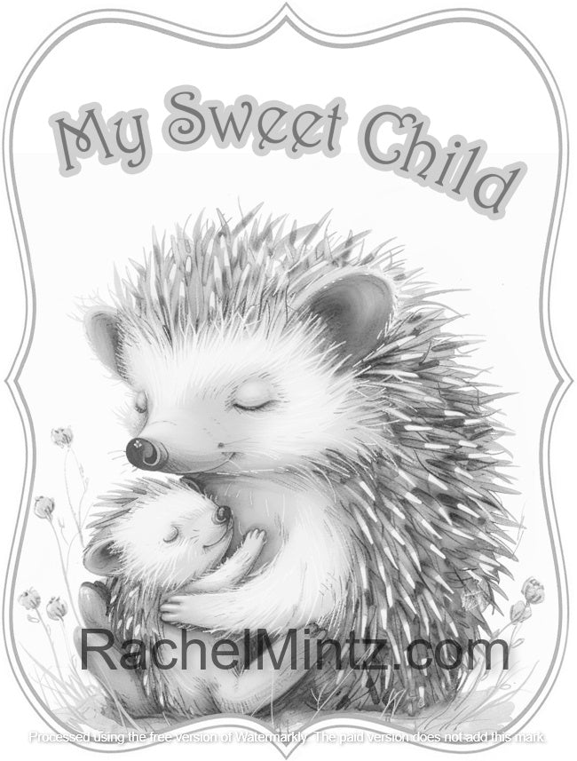Furry Hugs - Cute Animals Coloring Book (PDF Book) – Rachel Mintz ...