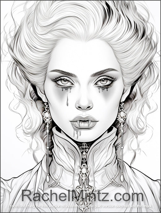 Stunning Vampires - Gorgeous Dark Horror Women & Creepy Beauty, Graysc ...