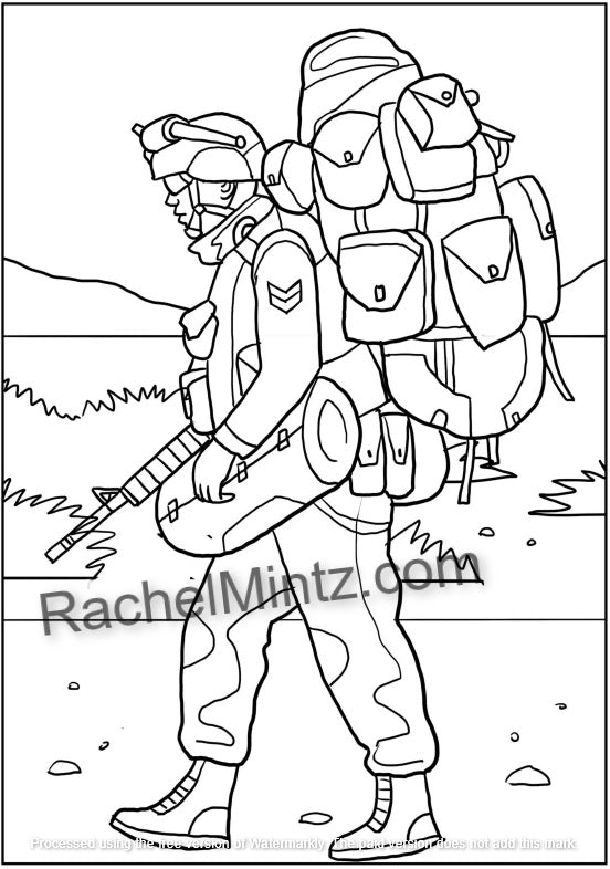 U.S. Marines Coloring Book - Oorah! American Soldiers In Military Acti ...