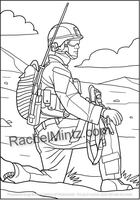 U.S. Marines Coloring Book - Oorah! American Soldiers In Military Acti ...