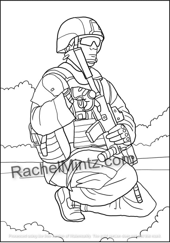U.S. Marines Coloring Book - Oorah! American Soldiers In Military Acti ...