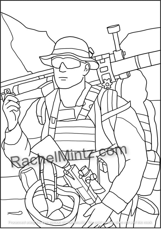 U.S. Marines Coloring Book - Oorah! American Soldiers In Military Acti ...