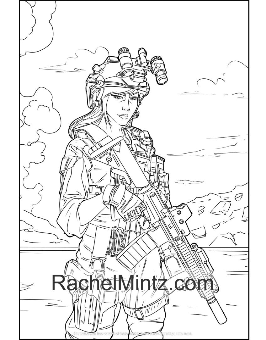 100 Military Coloring Pages - Army Soldiers, Air Force, Special Forces ...