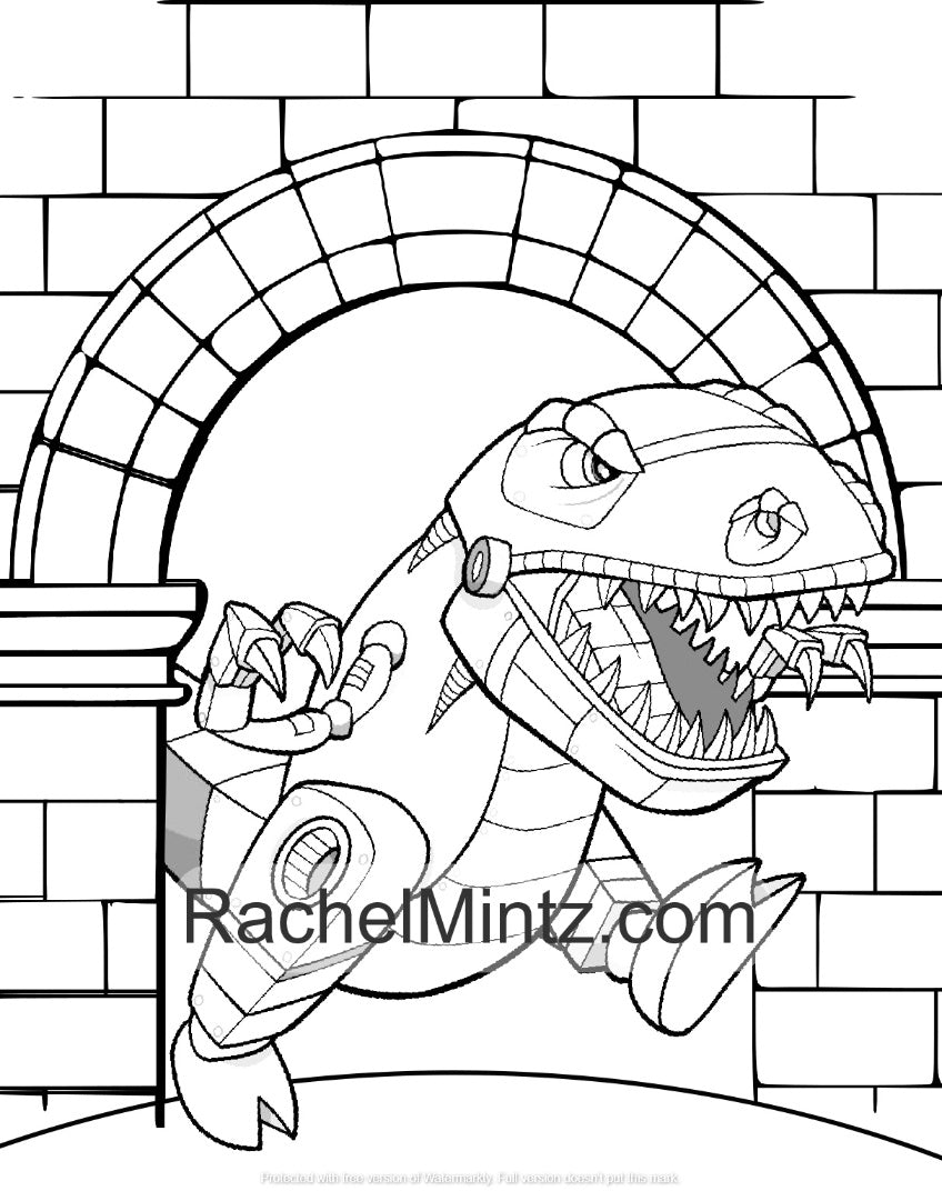 100 Ninja Robots Coloring Pages For Kids Ages 5-9 - Dinosaurs, Dragons ...