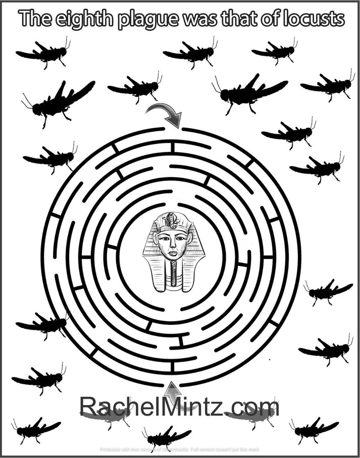 50 Passover Mazes - Activity Pages For Pesach, Seder Activity For Kids ...