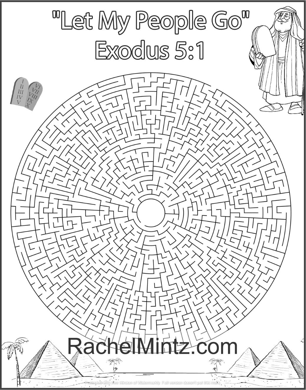 50 Passover Mazes - Activity Pages For Pesach, Seder Activity For Kids ...
