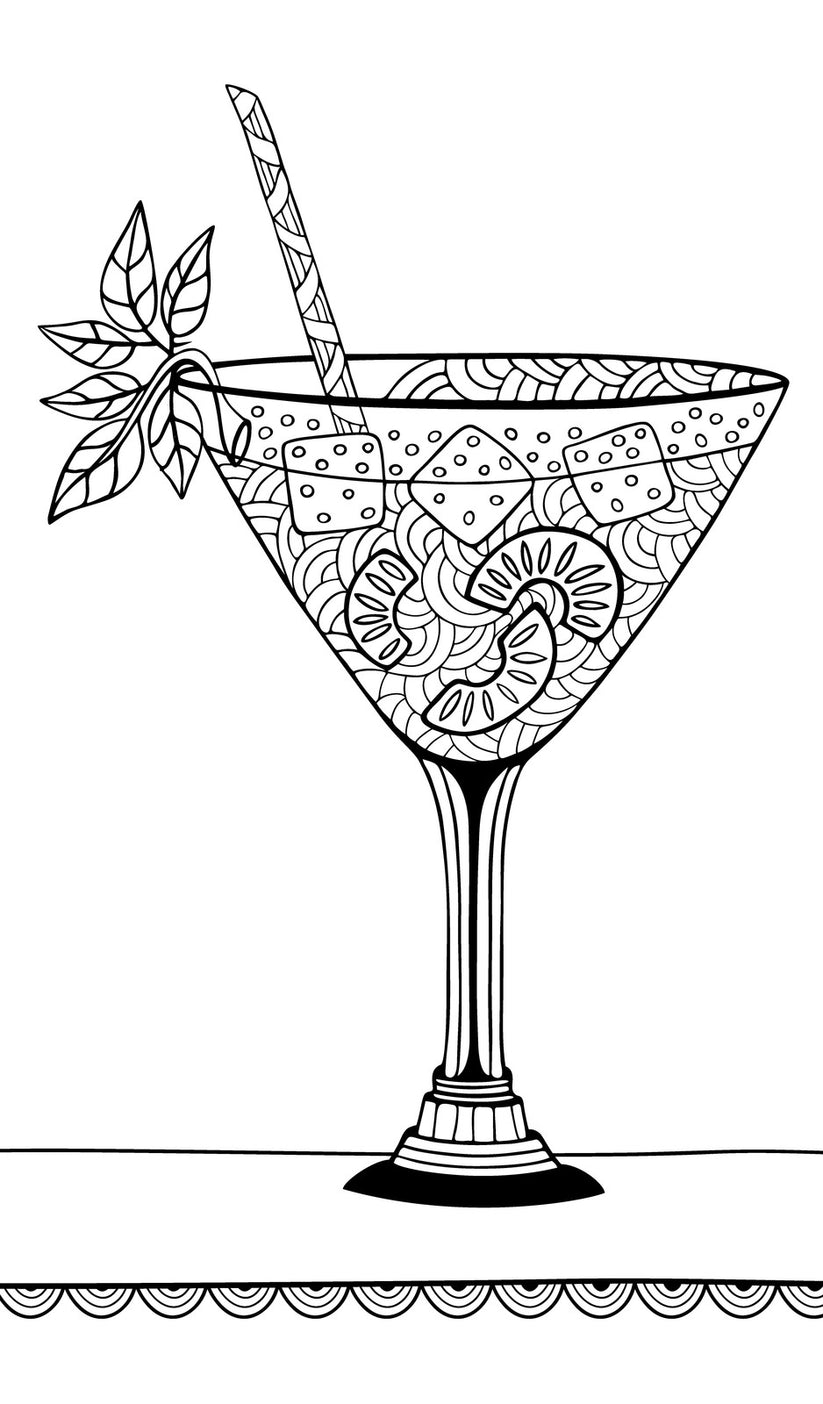 Alcohol Giggles - Wine & Cocktails PDF Coloring Book – Rachel Mintz ...