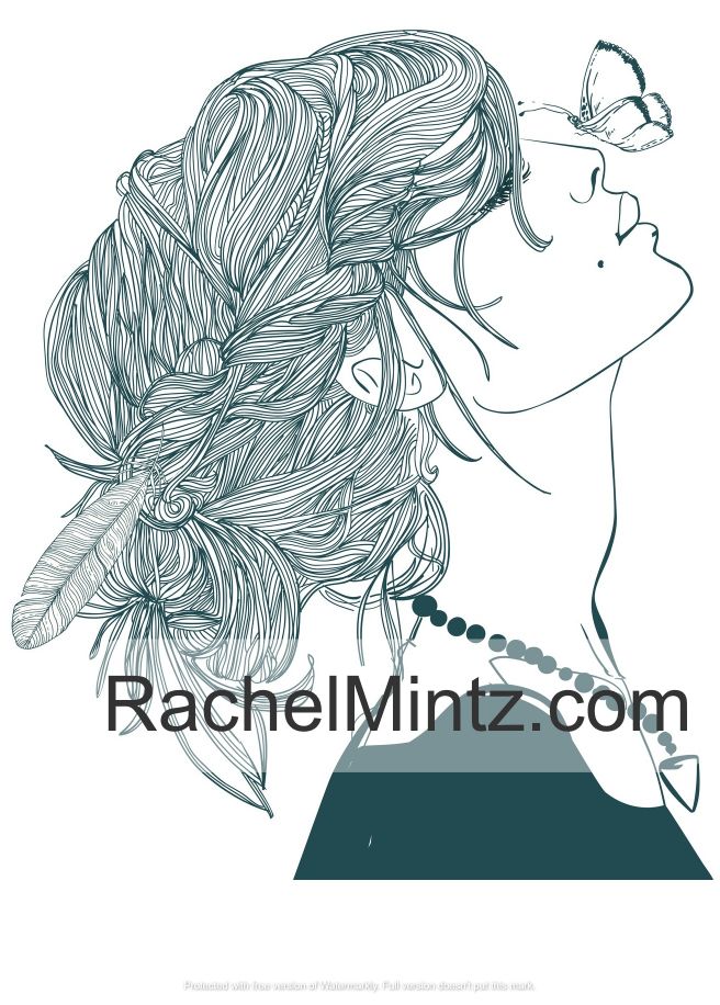 Alluring Portraits - Beautiful Women - PDF Coloring Book – Rachel Mintz ...