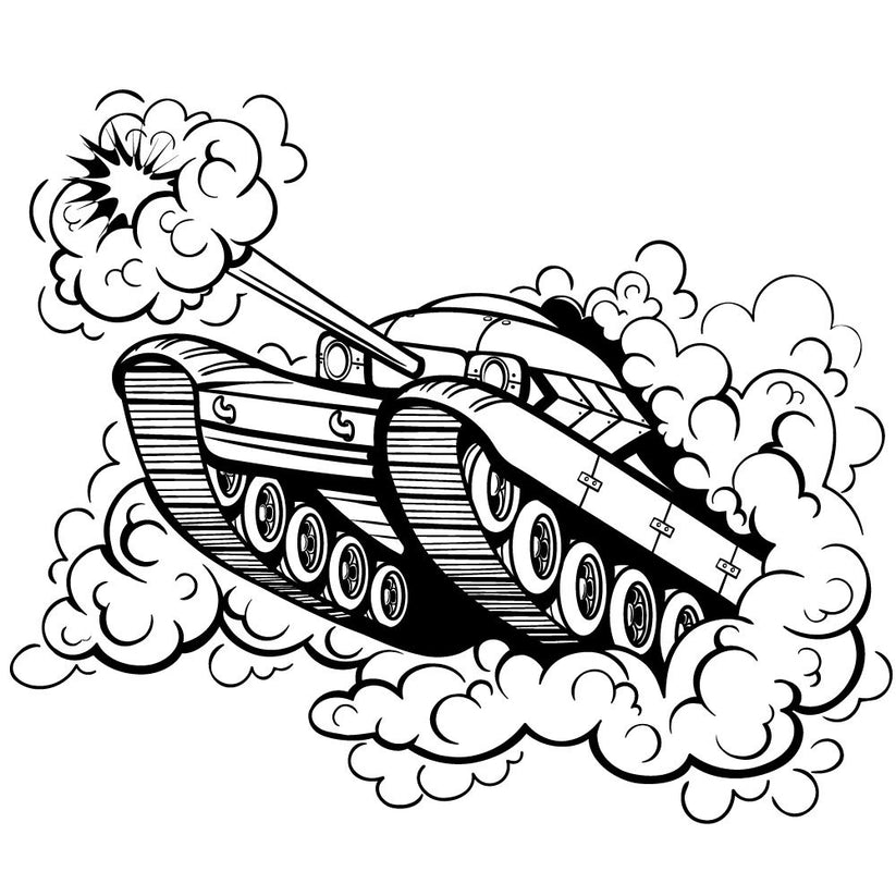 Armored Tanks - Military Theme, PDF Coloring Book For Kids – Rachel ...