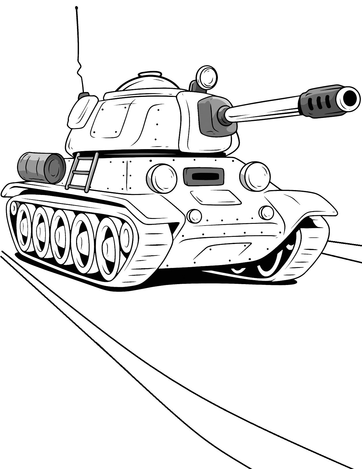 Armored Tanks - Military Theme, PDF Coloring Book For Kids – Rachel ...