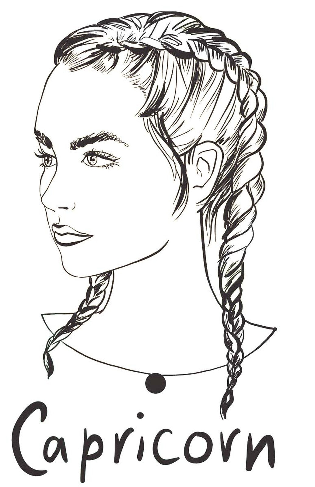 Astrology Girls - 36 Astrology Portraits Easy to Color For Beginners ...