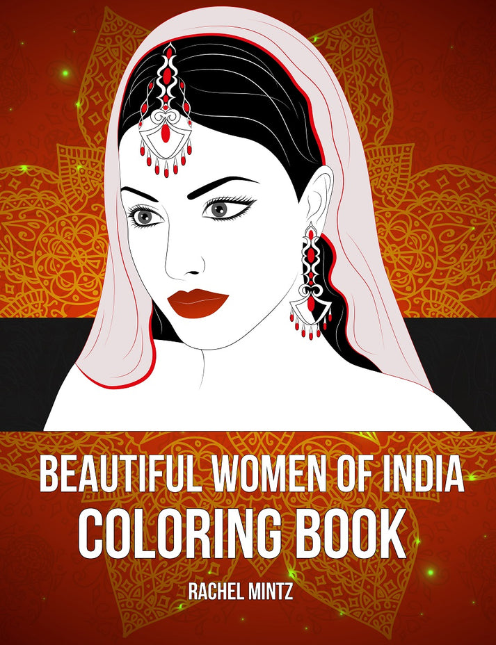 Beautiful Women of India, PDF Coloring Book With Portraits & Dancing I ...