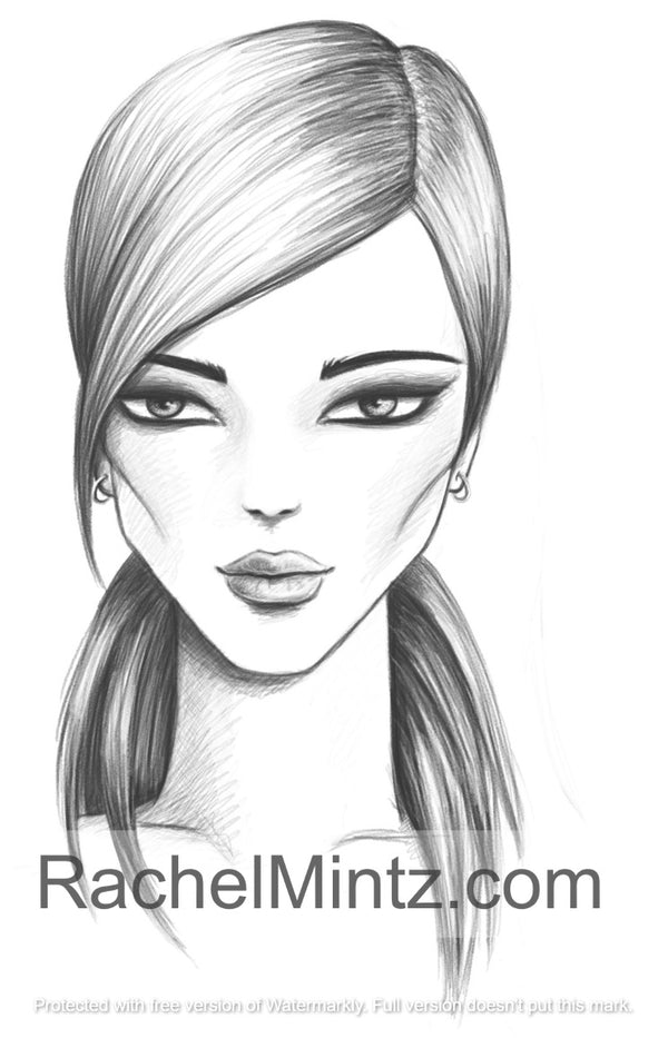 Beautiful Women Portraits - Gorgeous Women Faces To Color, PDF Book ...