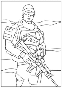 Black Ops - Military American Special Forces In Action, PDF Coloring B ...