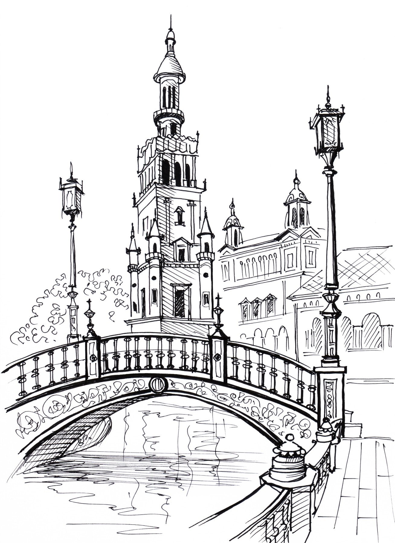 Bridges Art - Landscapes Picturesque Bridges, Famous Classic Bridges P ...