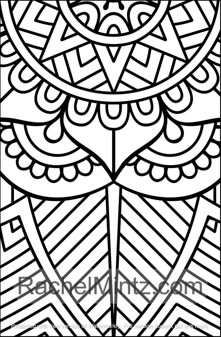 Close Up Mandala - Large Print Designs, PDF Coloring Book – Rachel ...