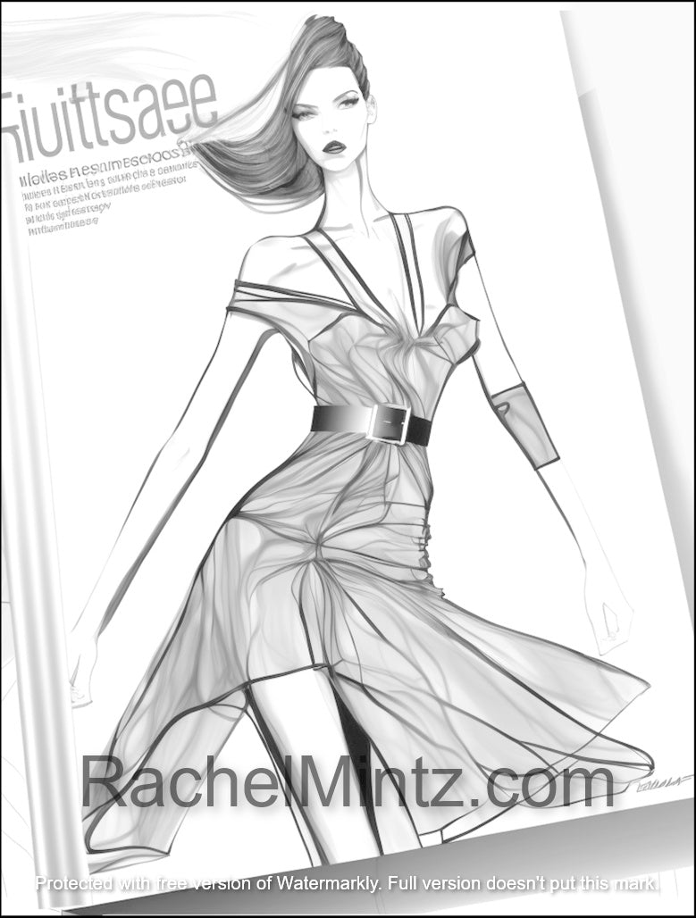 Cover Models, Fashion Coloring Book, Beautiful Catwalk Glamour Girls ...