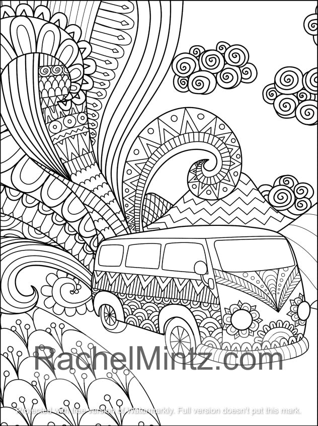 Crystal Mind Landscapes - Adults PDF Coloring Book With Gorgeous Anti ...