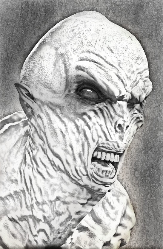 Faces of Horror - Grayscale Monsters, Zombies, Mutants, Demons - PDF C ...