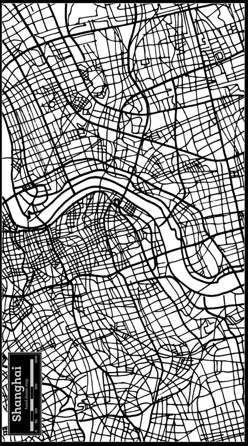 Famous Cities Maps - Abstract PDF Coloring Book With Relaxing Patterns ...