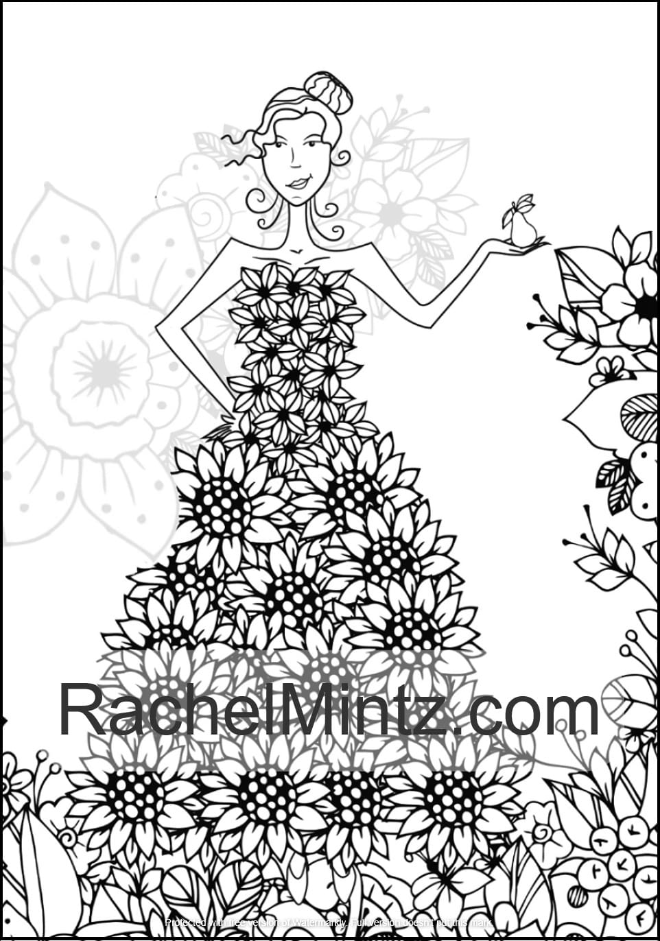 Floral & Beauty Anti Stress Relaxation Coloring For Adults - Digital C ...