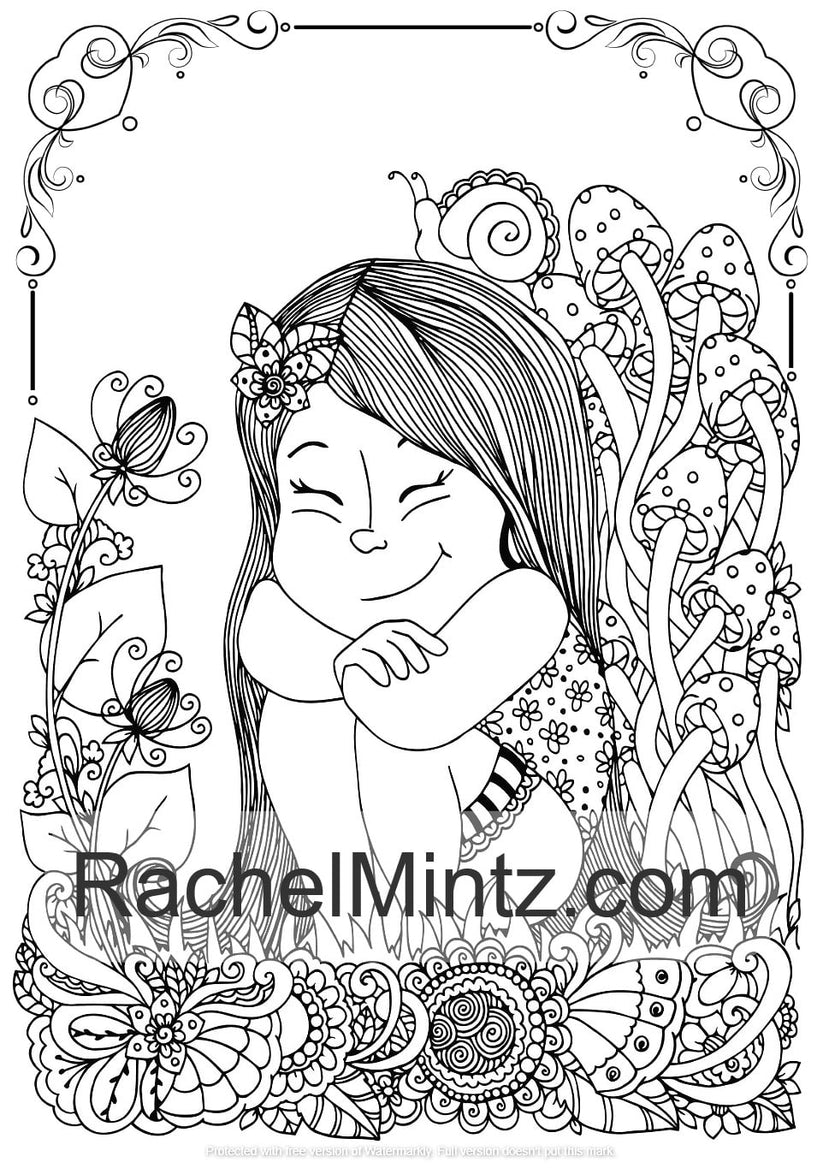 Floral & Beauty Anti Stress Relaxation Coloring For Adults - Digital C ...