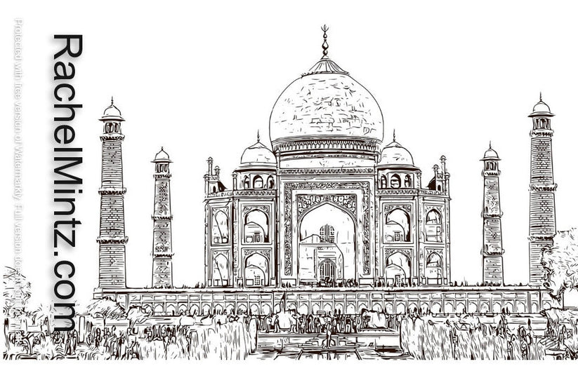 India Temples - Grayscale Sketches Monuments & Architecture, PDF Color ...