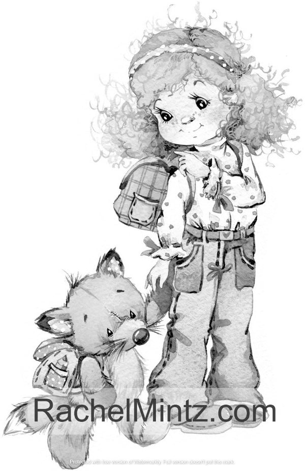 Innocence - Sweet Grayscale Art, PDF Format Coloring Book – Rachel ...