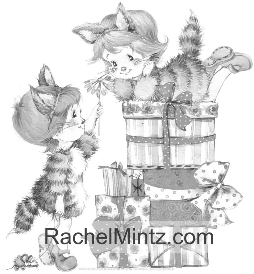 Innocence - Sweet Grayscale Art, PDF Format Coloring Book – Rachel ...