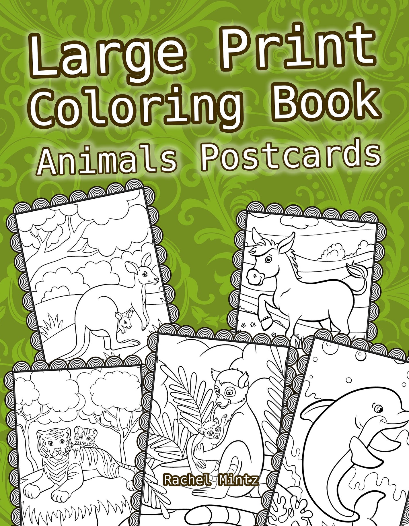 Large Print Animals Postcards - Easy, Bold Lines, Clear Spaces For Vis ...