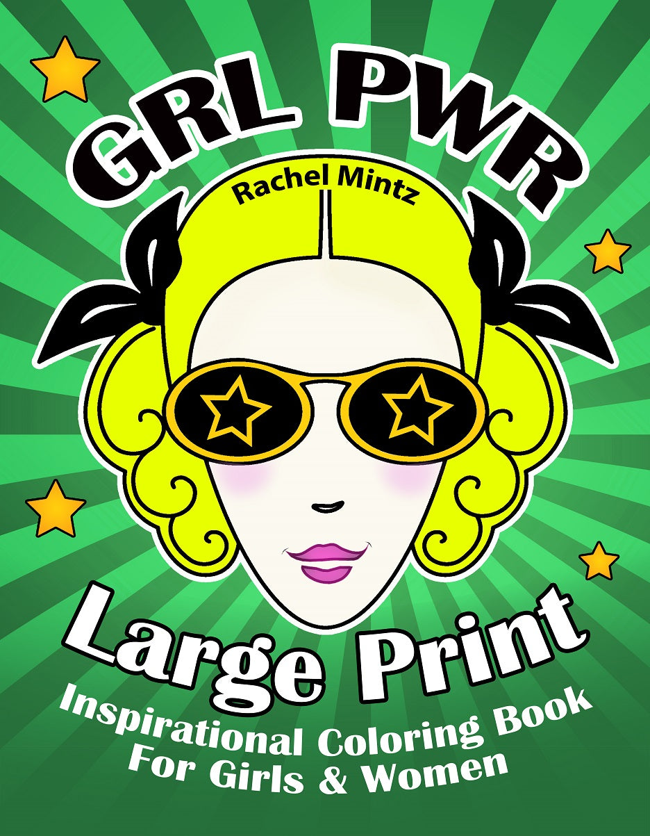 Large Print GRL PWR - Girl Power Empowering Coloring Book (Digital For ...