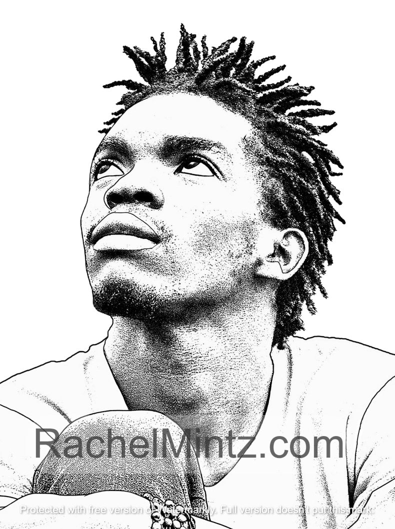 Men - Male Portraits of Handsome Guys Coloring (PDF Book) – Rachel ...