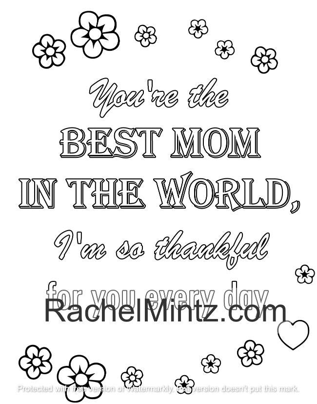 Mother's Day Coloring Book - 35 Love Designs for Mom (Digital PDF Book ...