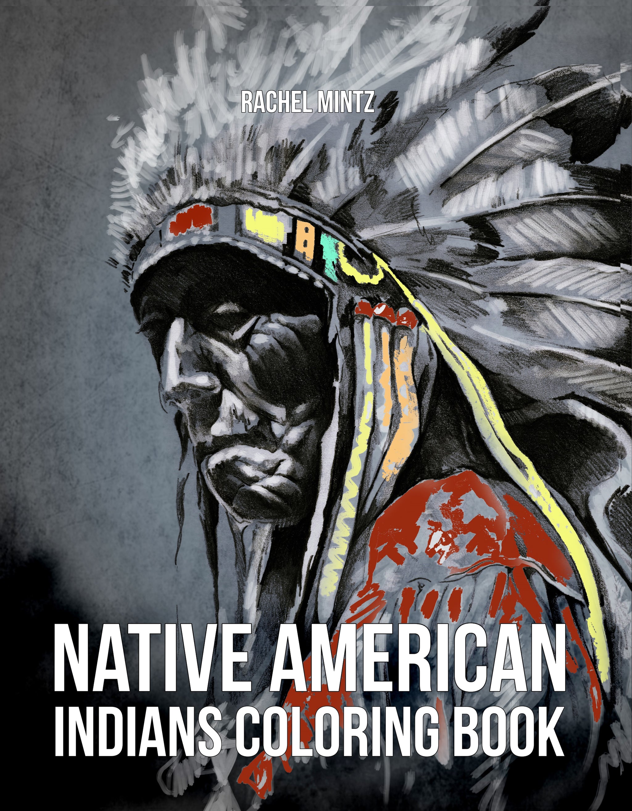 Native American Indians Coloring (PDF Book)- Portraits, Chief Headdres ...