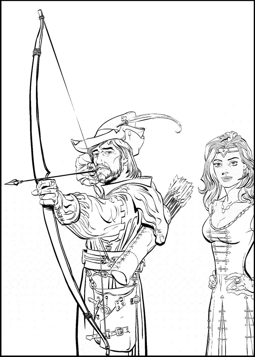 Robin Hood - Medieval Archery, Middle Ages Figures in Pop Art Style (P ...