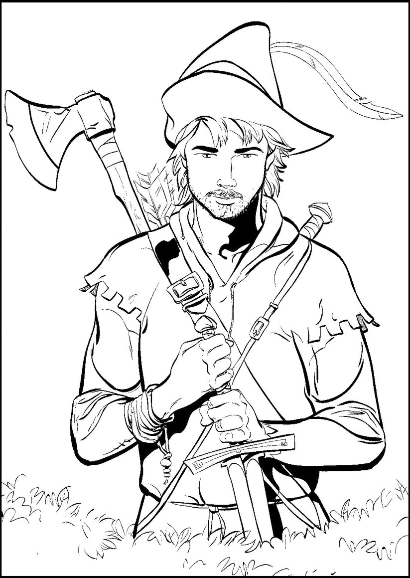 Robin Hood - Medieval Archery, Middle Ages Figures in Pop Art Style (P ...