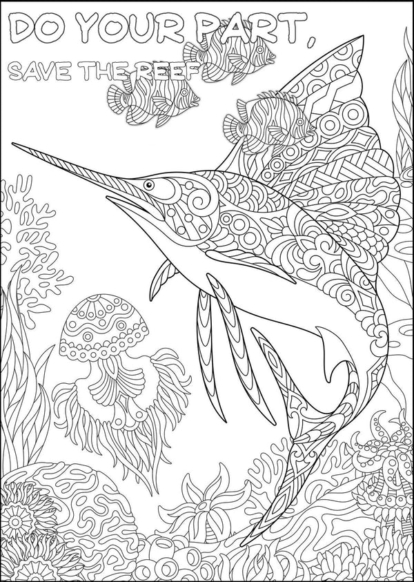 Save Our Ocean - Sea & Marine Life Environment Awareness PDF Coloring ...