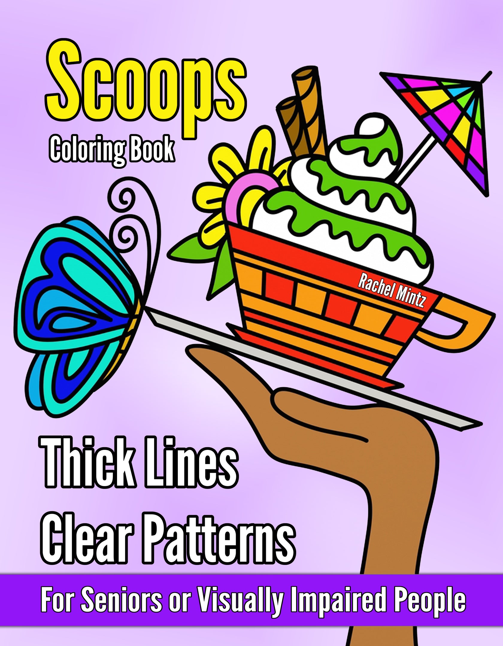 Scoops PDF Coloring Book - Thick Lines, Clear Patterns For Seniors or ...