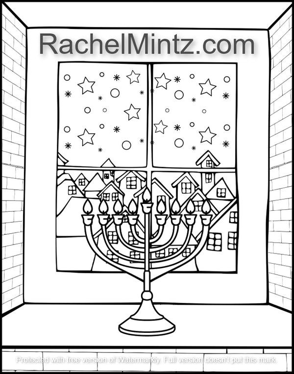 Spread the Light - Hanukkah Coloring Book (Digital PDF Book) – Rachel ...