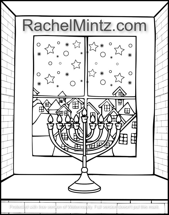 Spread the Light - Hanukkah Coloring Book (Digital PDF Book) – Rachel ...