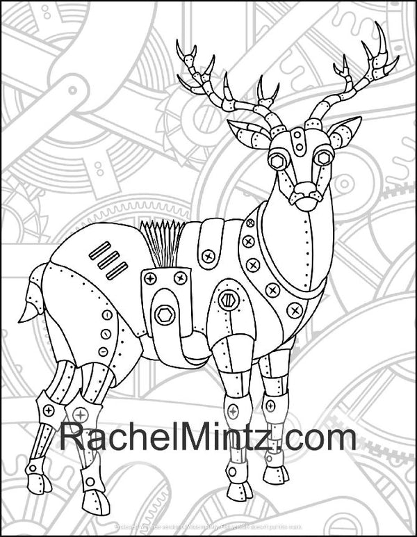 Steampunk Animals Vol #2 - Vintage Mechanical Style, Retro Futuristic ...