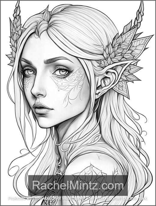 The Order of Paladin - Grayscale Coloring Book, Gorgeous Fantasy Queen ...