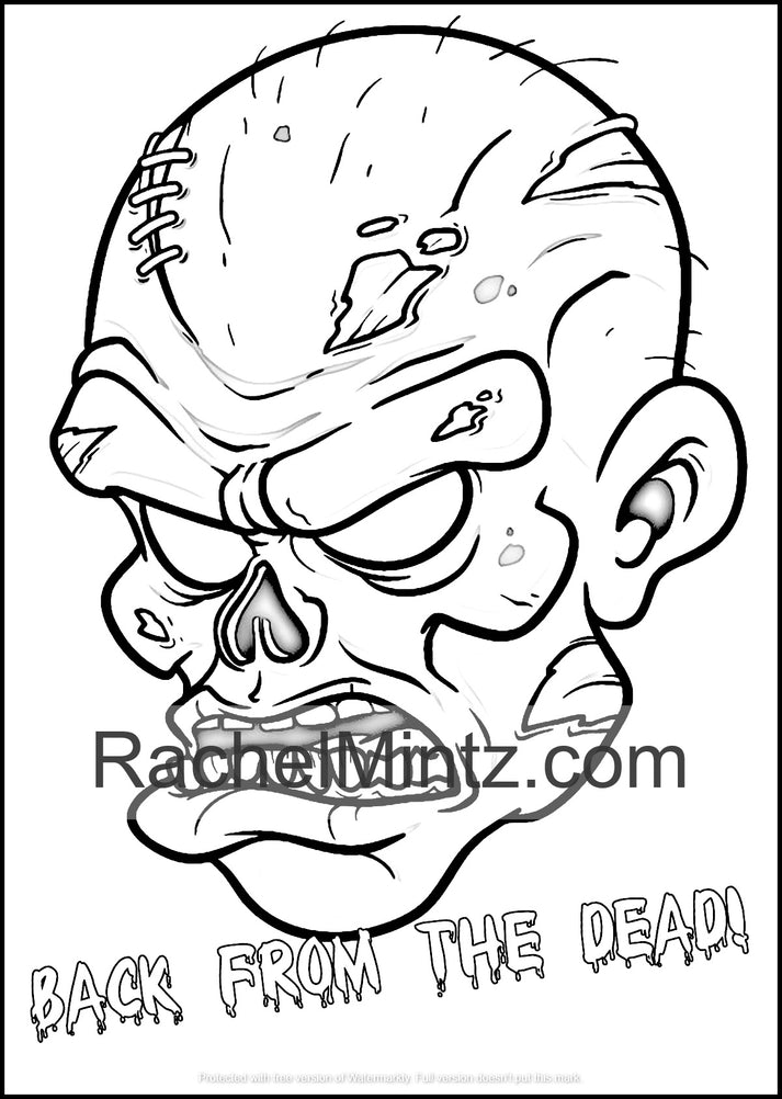 The Zombies Coloring Book - Crawling Zombie Apocalypse, Twisted Walkin ...