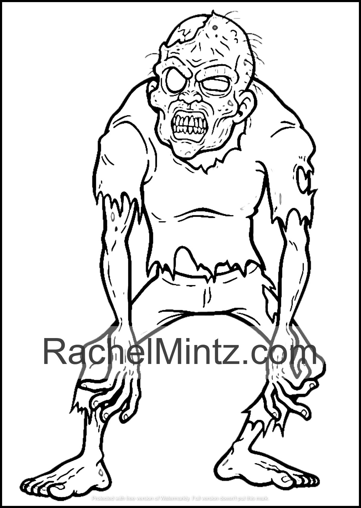 The Zombies Coloring Book - Crawling Zombie Apocalypse, Twisted Walkin ...