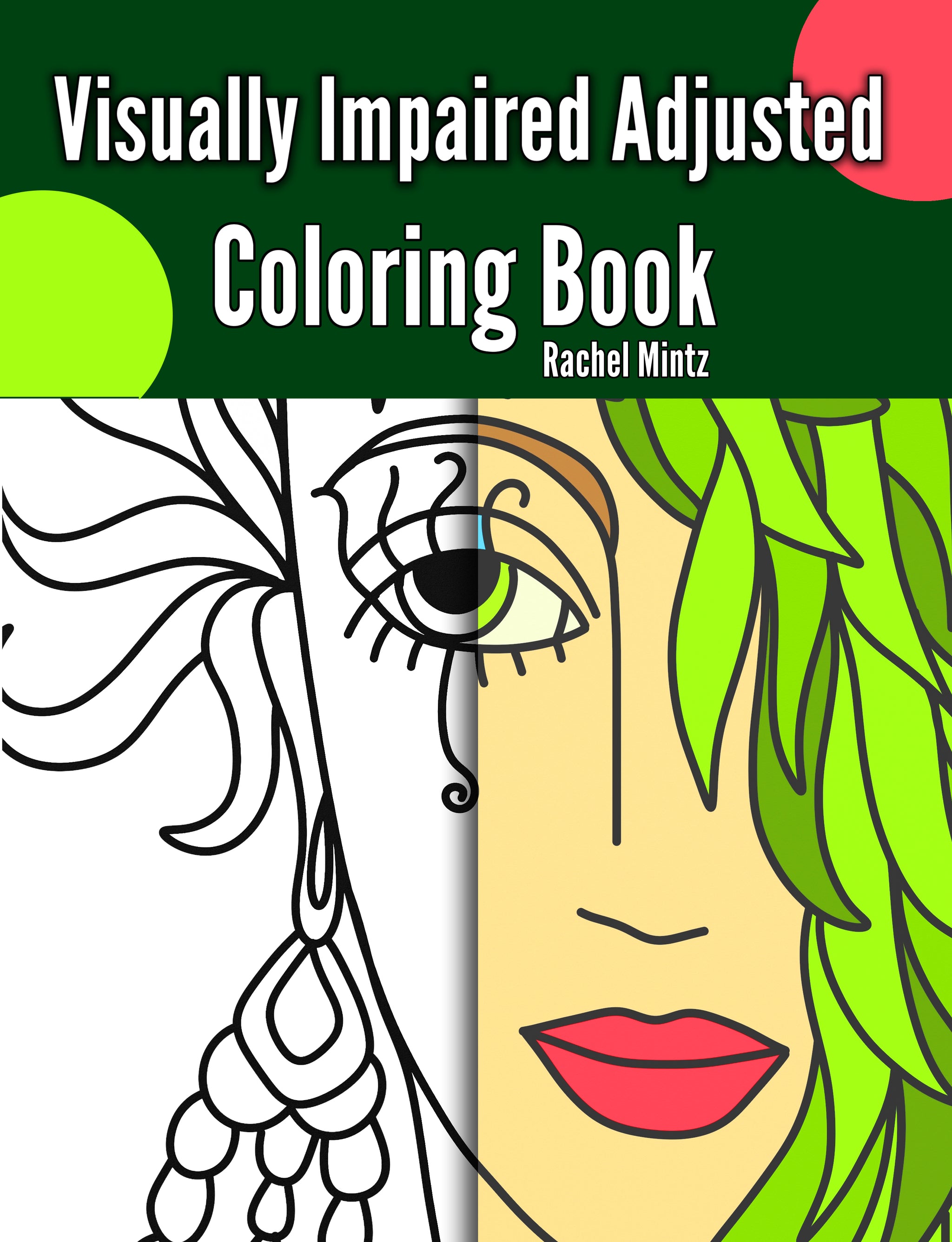 Visually Impaired Abstract Beauty Faces - Easy Coloring (PDF Book) For ...
